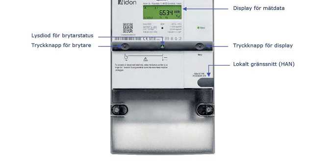 Beskrivning av elmätare Aidon 6534 & 6531, manual | Härjeåns Nät